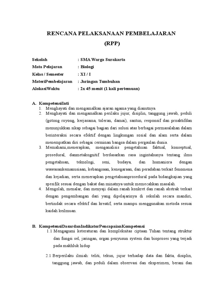 Contoh RPP Brain Based Learning | PDF