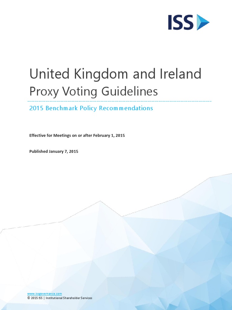 United Kingdom and Ireland: Proxy Voting Guidelines | PDF | Board Of ...
