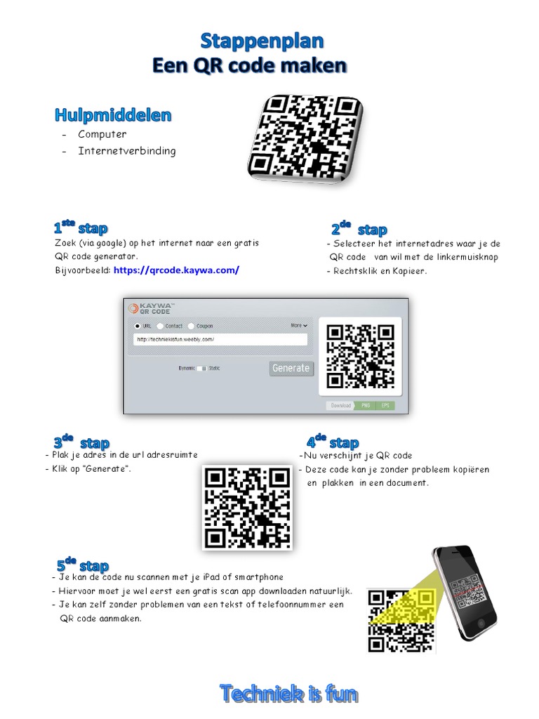 Stappenplan QR Code Maken Tif | PDF