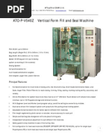 VFH Series Vertical Packing Manual | PDF | Weight | Machines