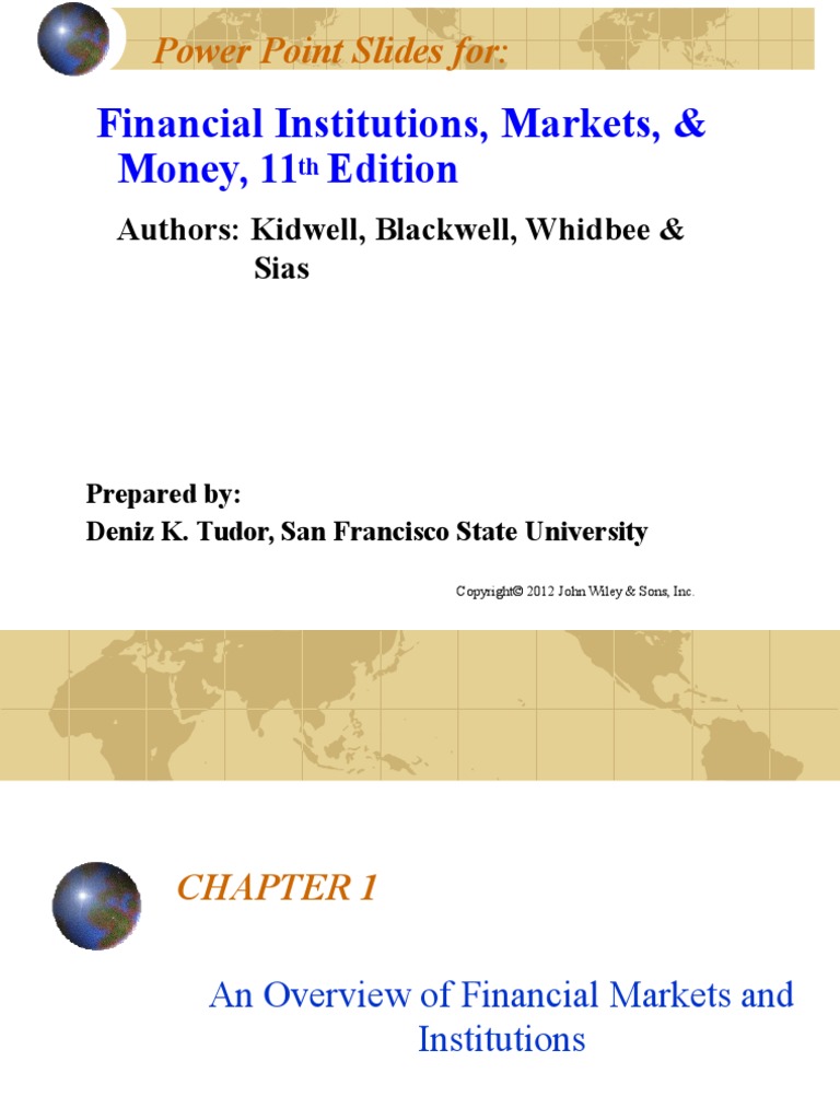 Ch01.Ppt Overview | PDF | Financial Markets | Money Market