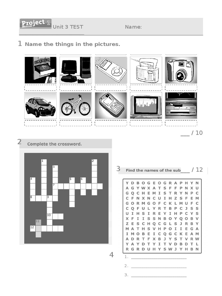 Project 1 Third Edition TEST Unit 3 | PDF | Learning | Cognition