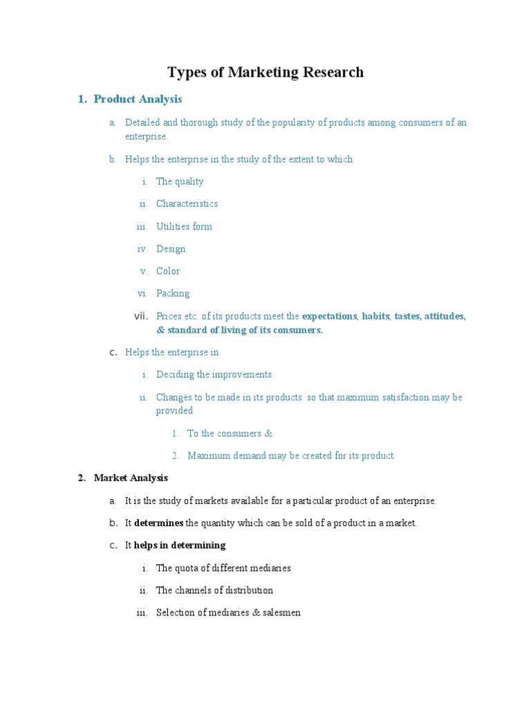 Types of Marketing Research | PDF | Sales | Marketing Research