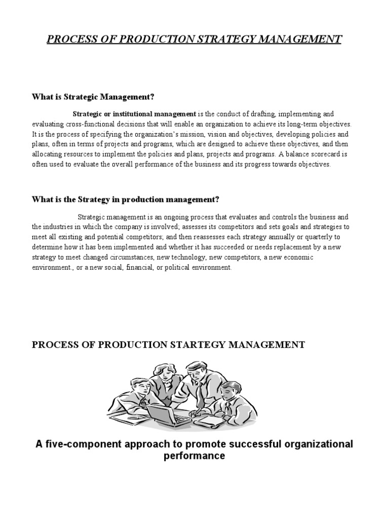 Process of Production Strategy Management | PDF | Strategic Management ...