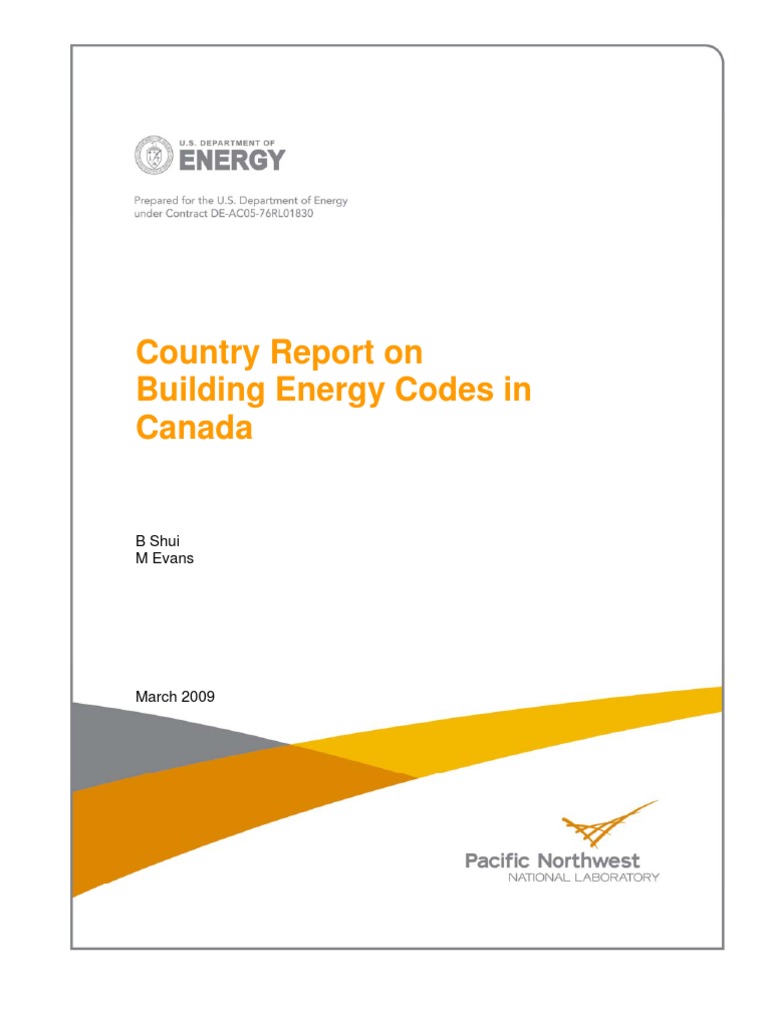 Country Report On Building Energy Codes in Canada: B Shui M Evans | PDF