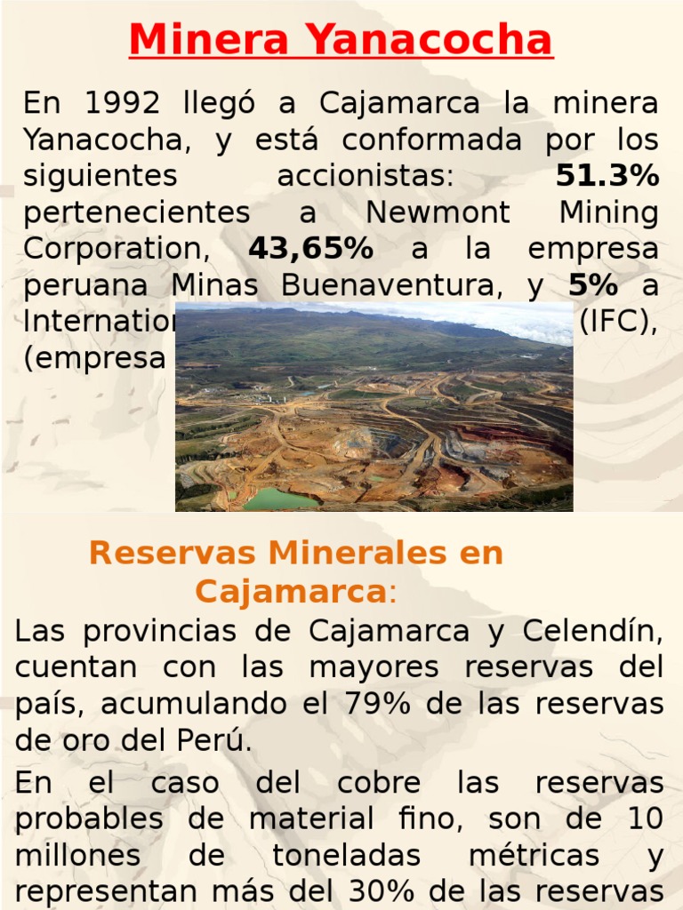 Minera Yanacocha: Proceso y Impacto | PDF | Minería | Materiales