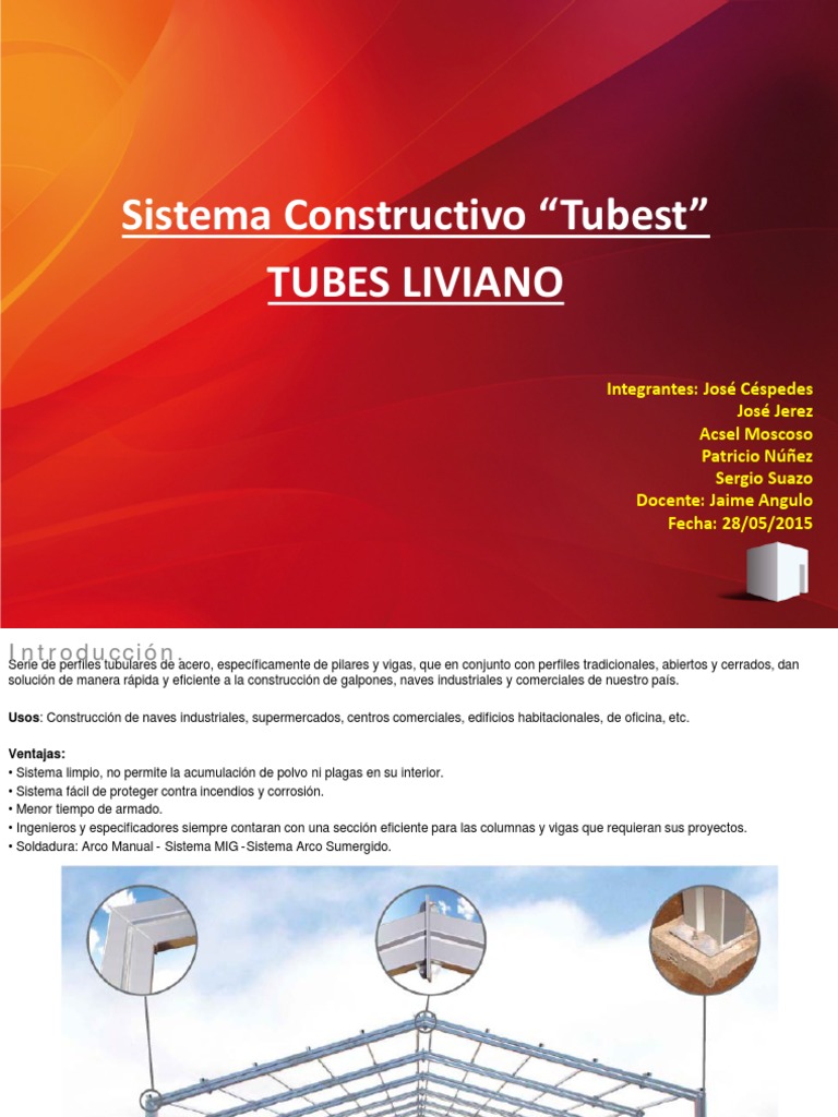 Sistema Constructivo Tubest: Perfiles y Usos | PDF | Soldadura ...