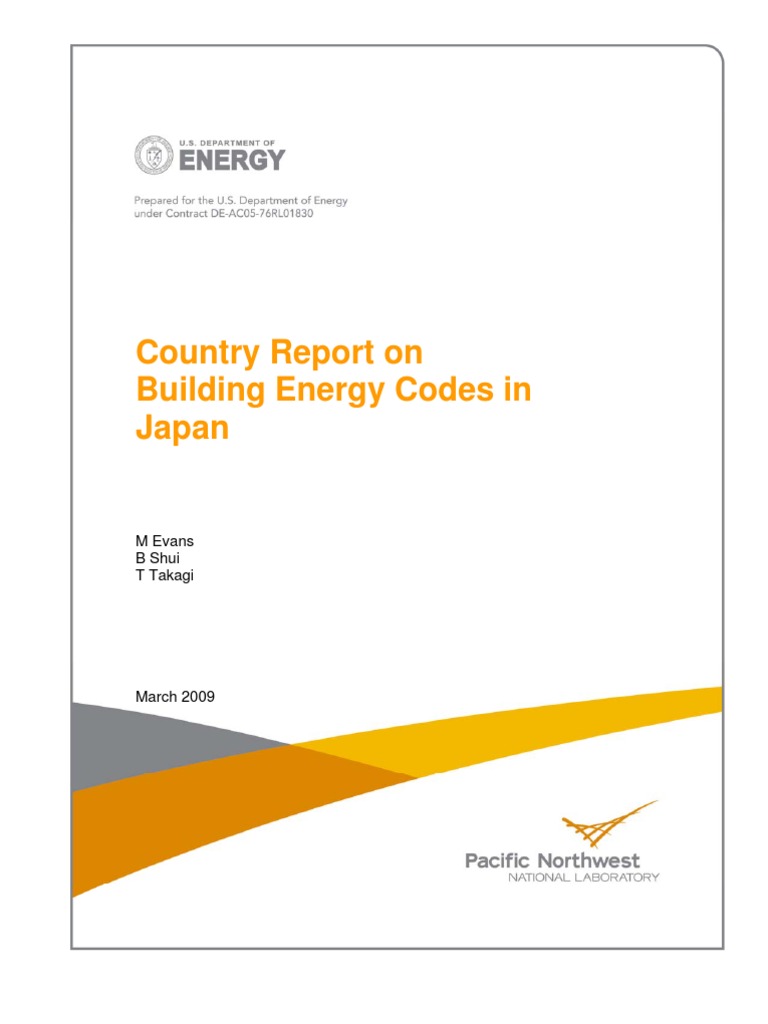 Country Report On Building Energy Codes in Japan: M Evans B Shui T ...