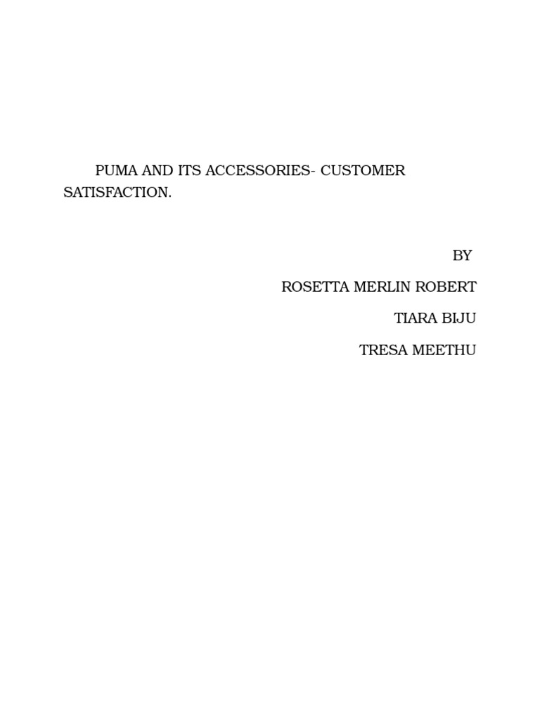 Puma Project Real & Full | PDF | Customer Satisfaction | Business