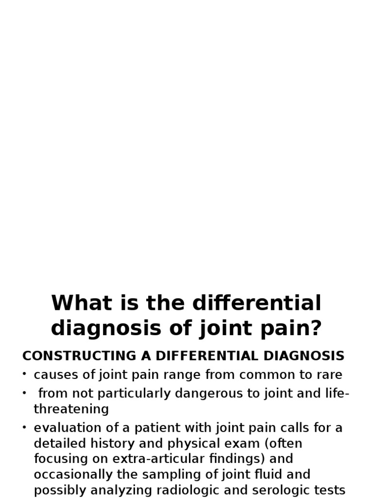 Diagnostic Approach Joint Pain | PDF | Gout | Systemic Lupus Erythematosus