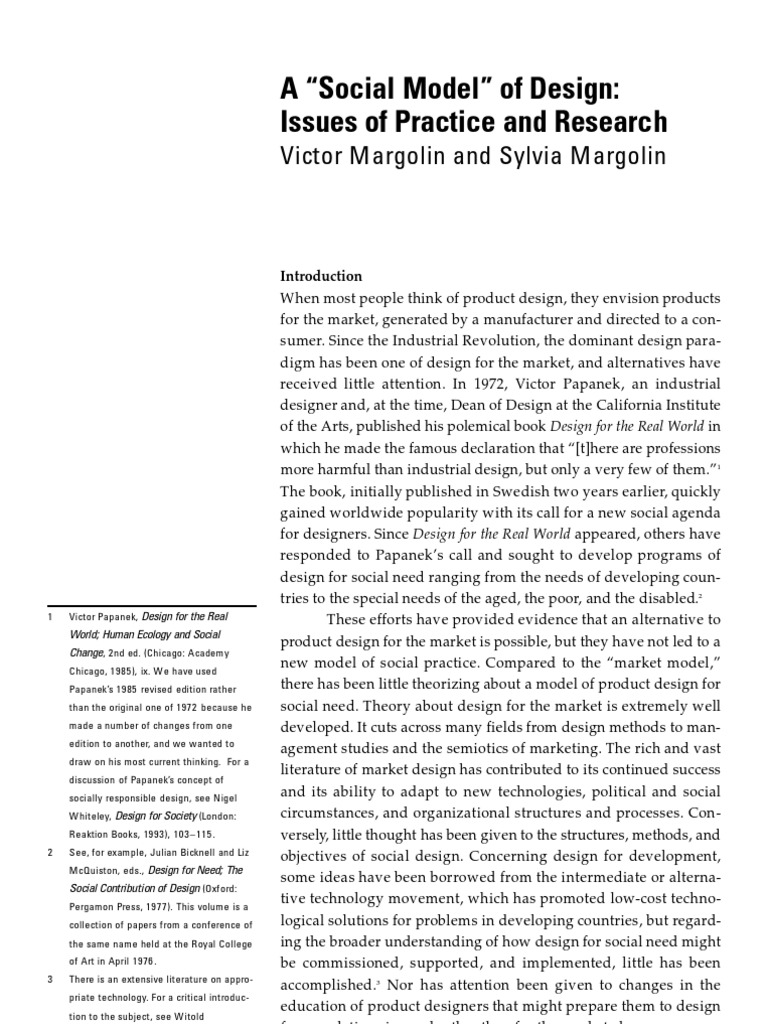 A Social Model of Design - p24 - S | PDF | Design | Psychology