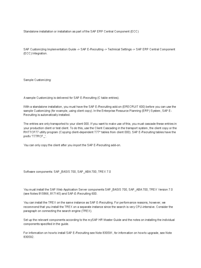SAP E-Recruiting Installation Guide | PDF | Hypertext Transfer Protocol ...