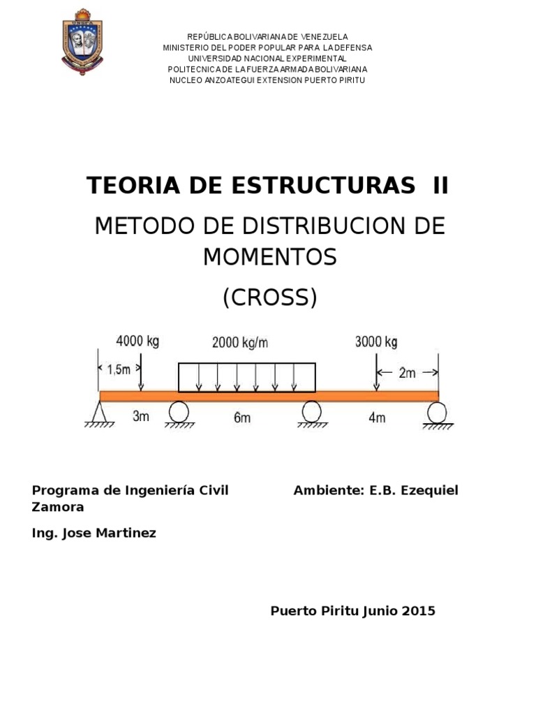 Metodo de Distribucion de Momentos (Cross | PDF | Rigidez | Mecanica ...