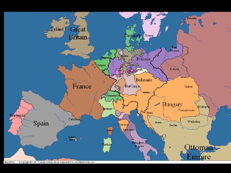 Map Europe 1816 | PDF