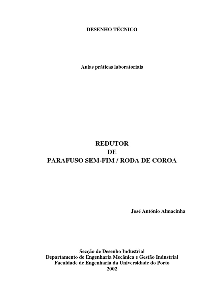 Redutores de Parafuso Sem-Fim: Aplicações e Características | PDF ...