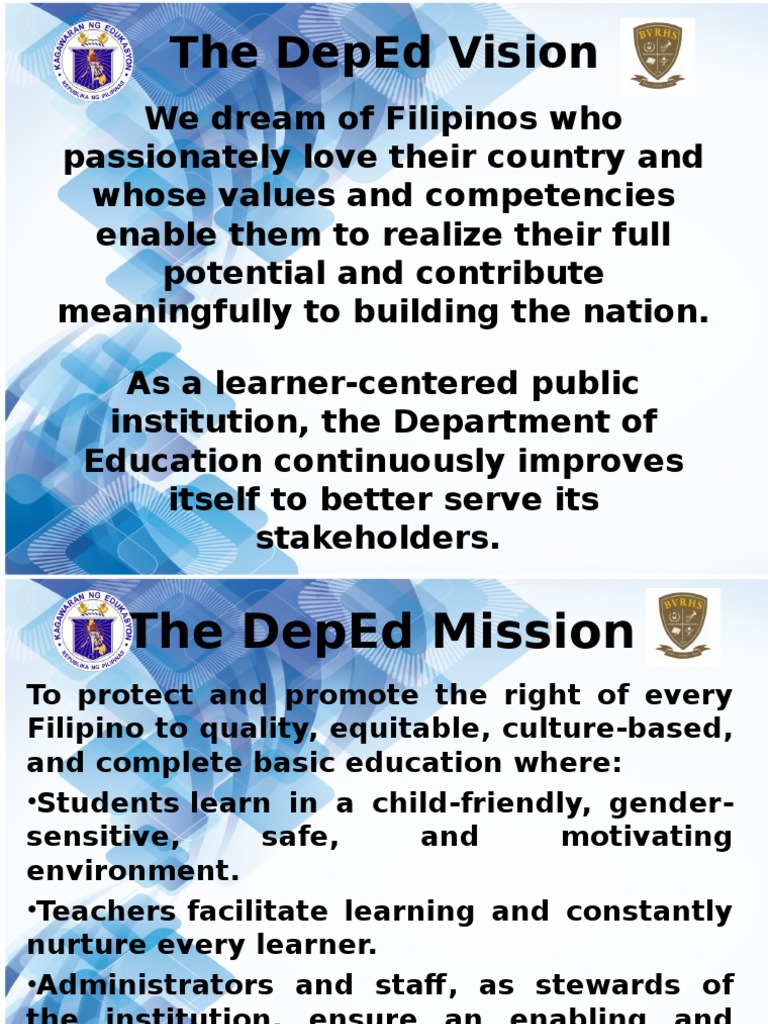 Deped Mission Vision | PDF
