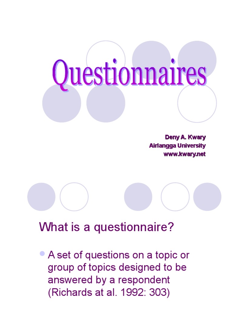 Questionnaire Design | PDF | Accent (Sociolinguistics) | Questionnaire