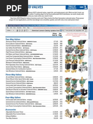 ASCO 8220G409-120/60,110/50 Brass Body Hot Water and Steam Pilot ...