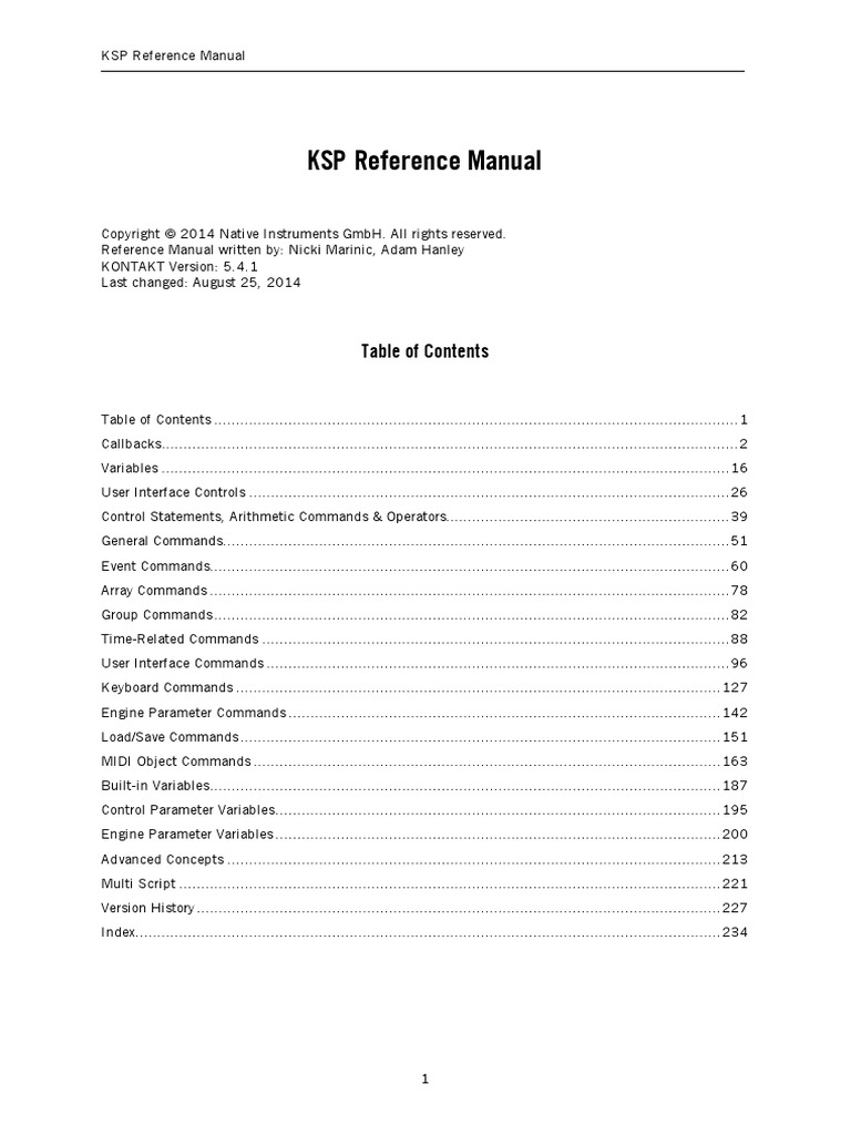 KSP Reference Manual | PDF | Array Data Type | Variable (Computer Science)