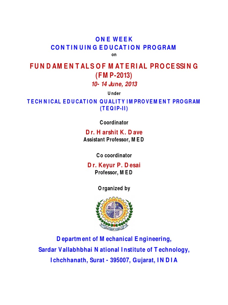 Brochure Mat Processing | PDF | Engineering | Science And Technology