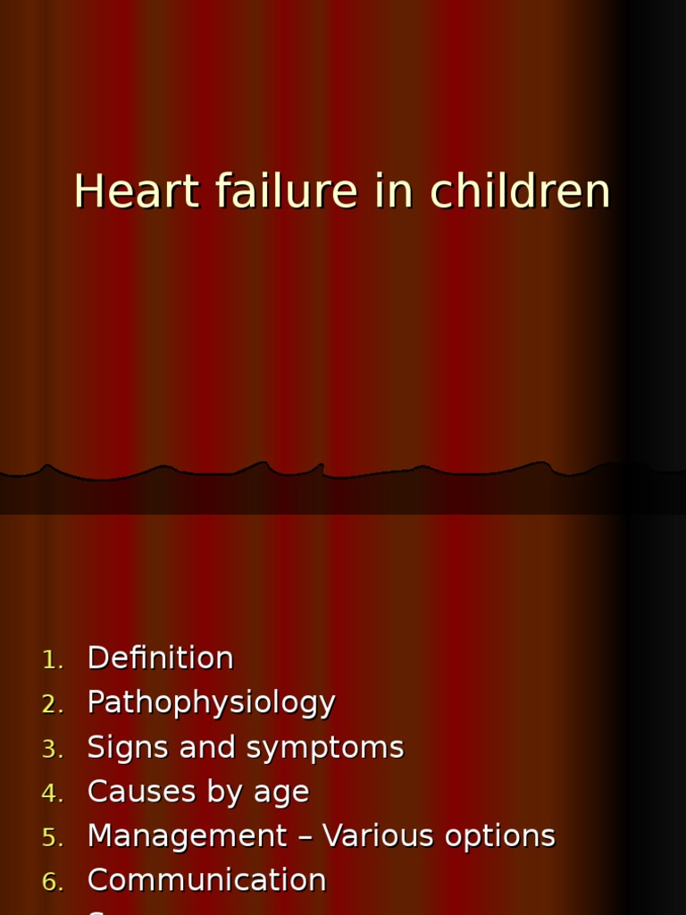 Heart Failure in Children | PDF | Heart Failure | Congenital Heart Defect