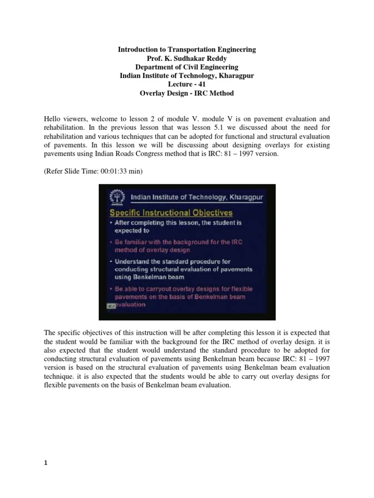 Lec 41 | PDF | Road Surface | Standard Deviation