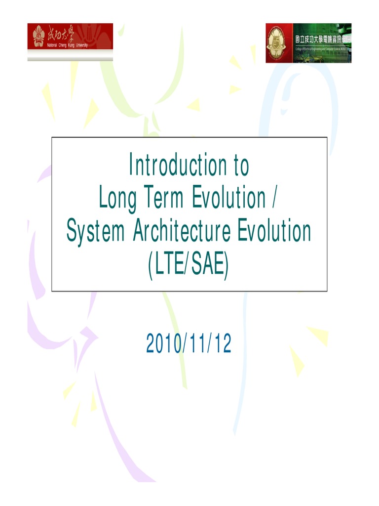 Introduction To Long Term Evolution / System Architecture Evolution (LTE/SAE) | PDF | Computer ...