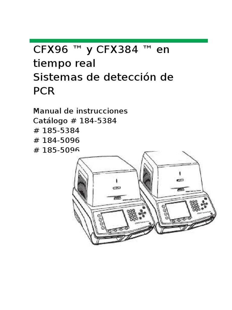 CFX96 ™ y CFX384 ™ en Tiempo Real | PDF | Ventana (informática ...