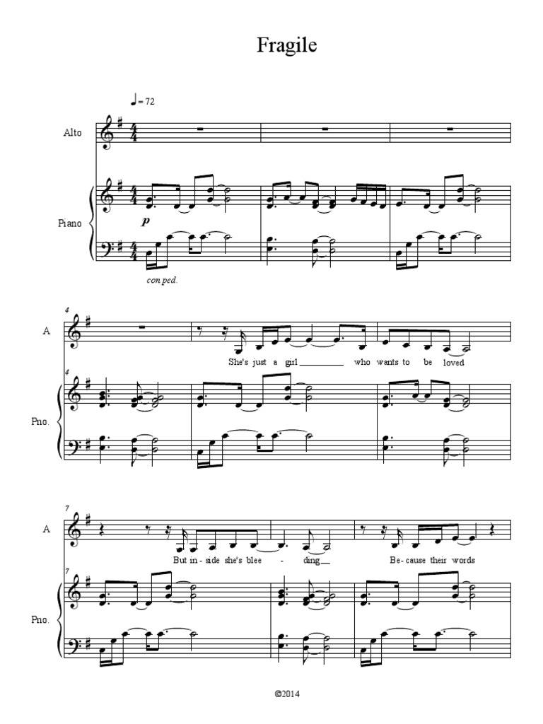 Fragile Sheet Music | PDF