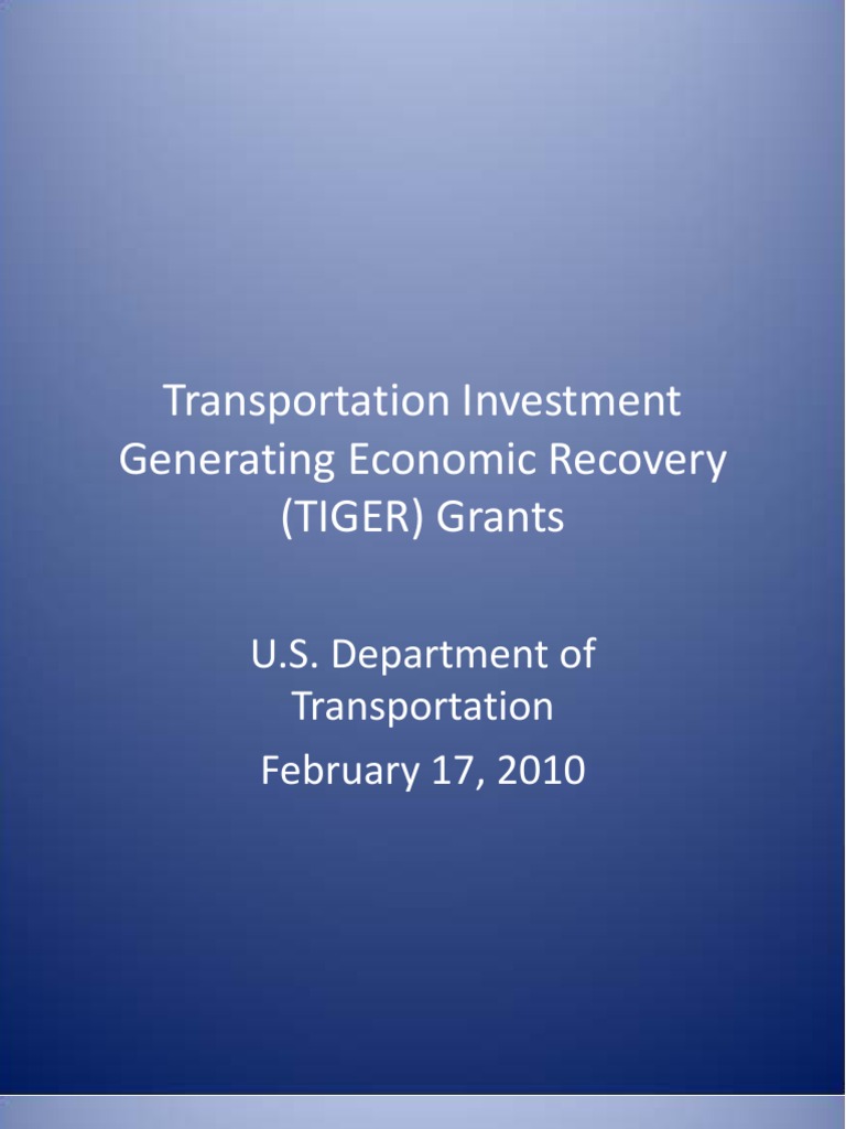 Final Tiger Grant Info | PDF | Public Transport | Transport