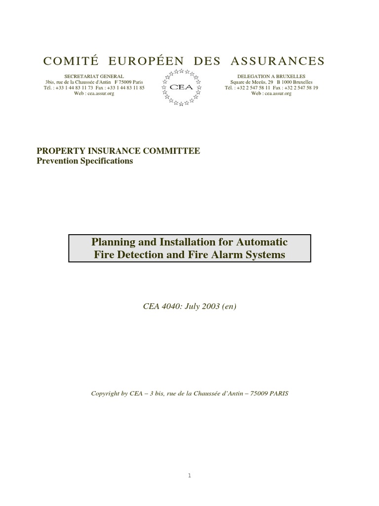 CEA 4040 Fire New | PDF | Security Alarm | Fires