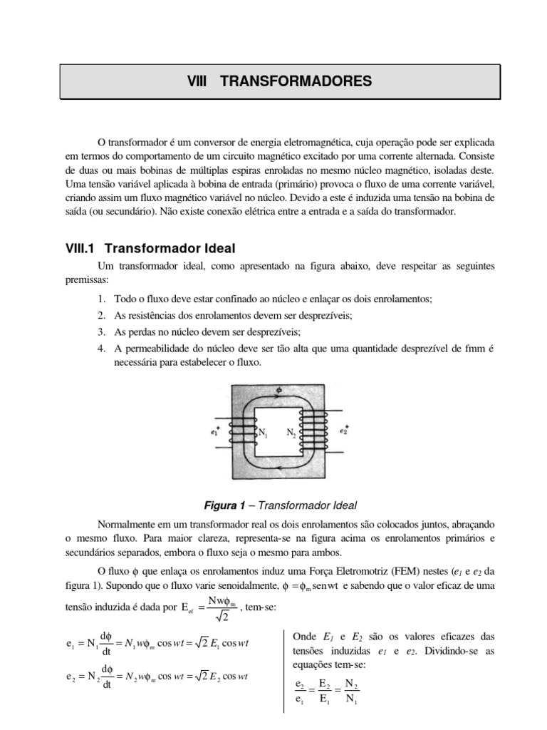 Capitulo - 8 Transformadores | PDF