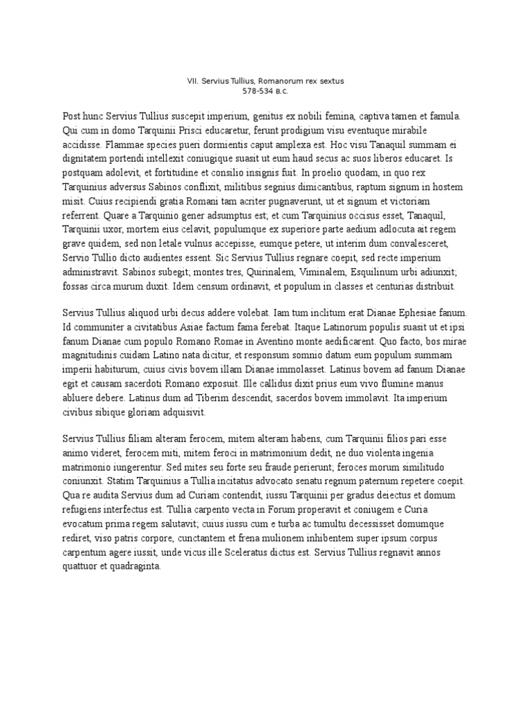 Servius Tullius | PDF