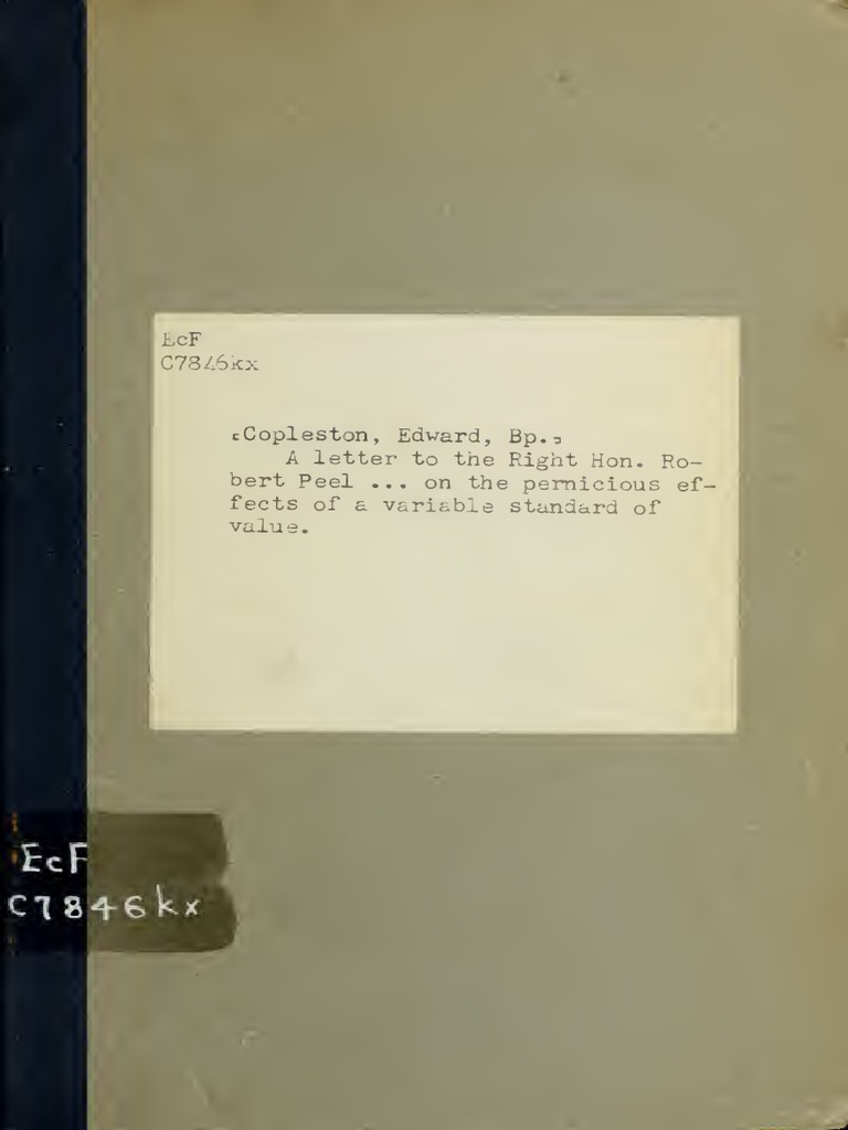 Edward Copleston - A Letter To The Right Hon Robert Peel | PDF | Coins ...