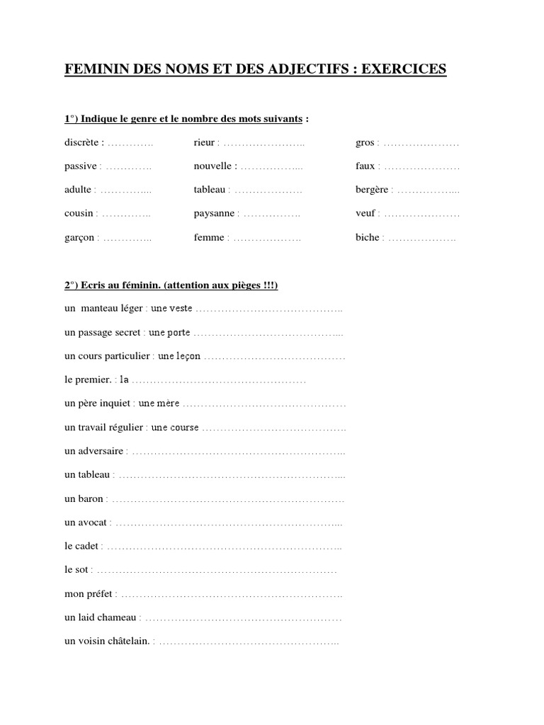 L'accord Exercices | PDF