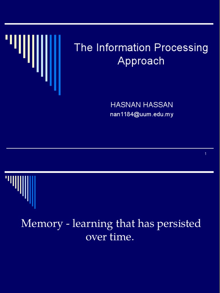 3 - Information Processing Approach | PDF | Metacognition | Memory