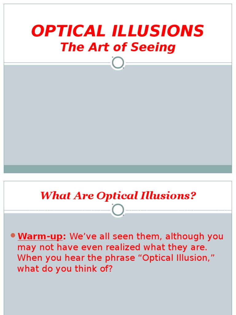 Optical Illusions | PDF | Illusion | Perception