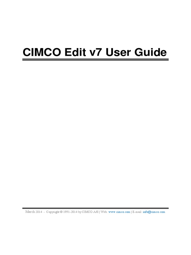CIMCO Edit v7 User Guide (En) | PDF | Icon (Computing) | Parameter ...