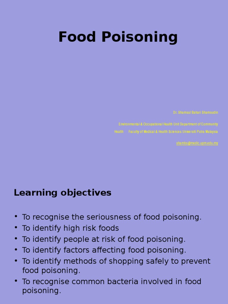 Food Poisoning | PDF | Foodborne Illness | Foods