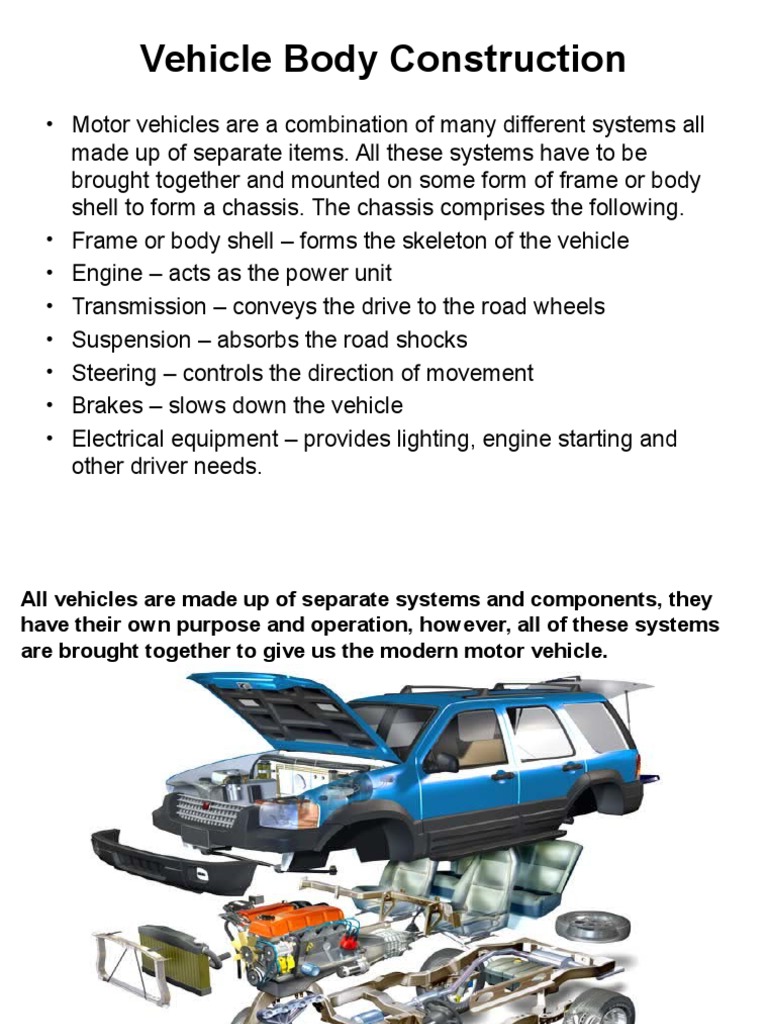 A Comprehensive Overview of Vehicle Body Construction, Systems, Layouts ...