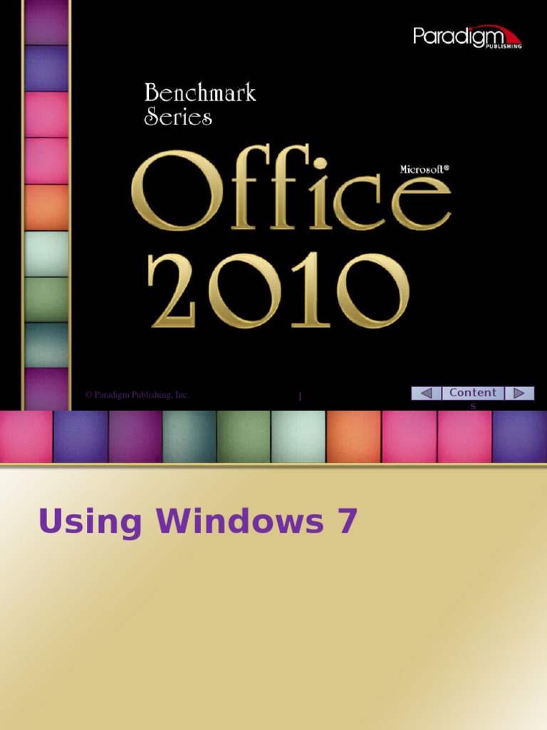 An Instruction Manual on Using Windows 7: Exploring the Desktop ...