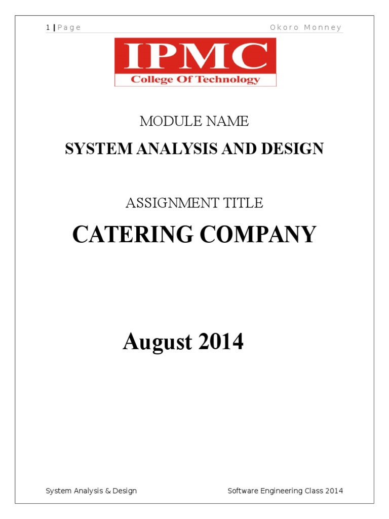 System Analysis and Design Project | PDF | Data Model | Databases