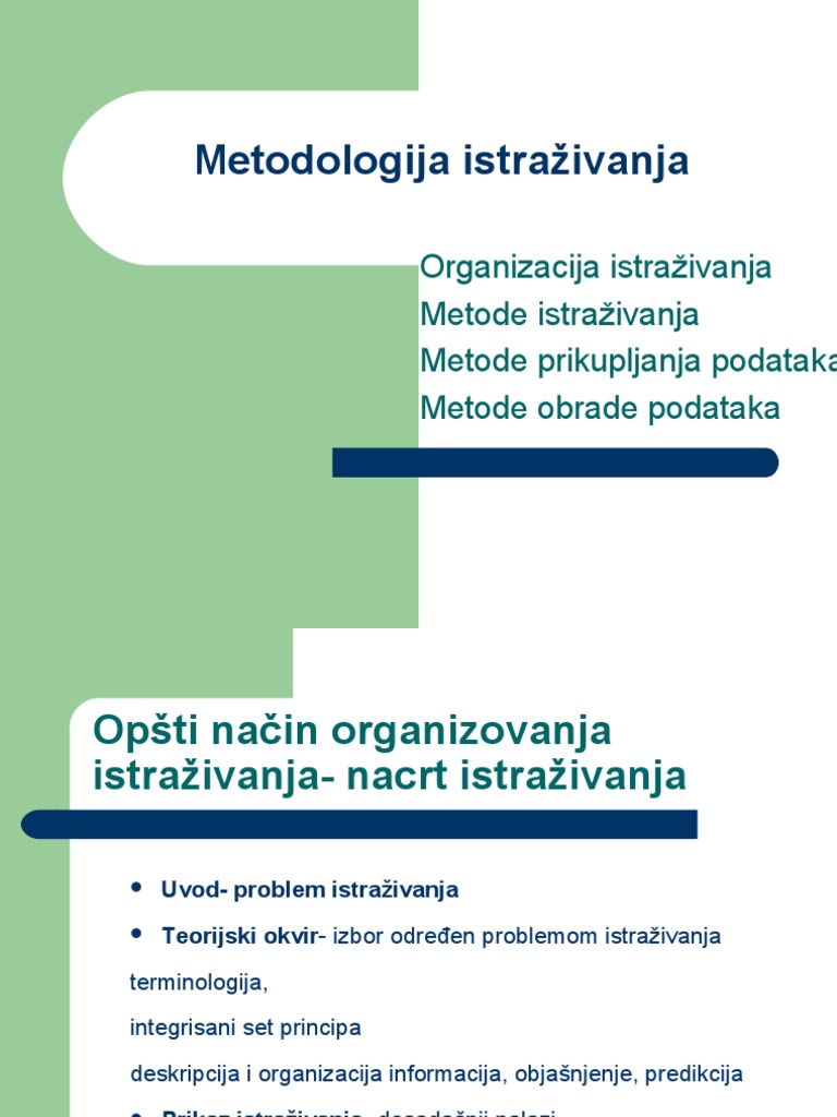 Metodologija Istrazivanja | PDF