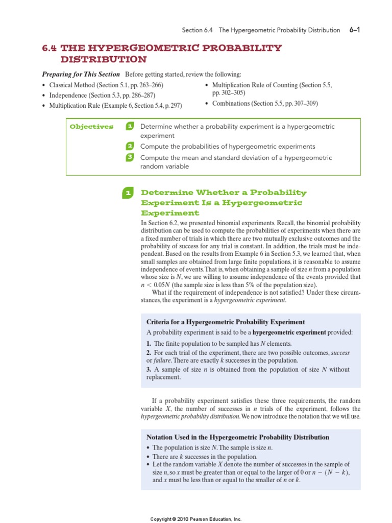 Hyper Geometric Probability | Download Free PDF | Standard Deviation ...