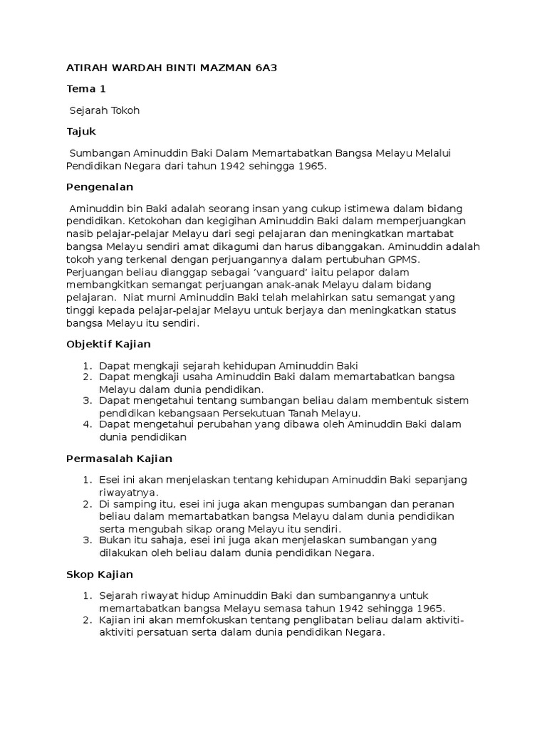 Contoh Proposal Sejarah | PDF