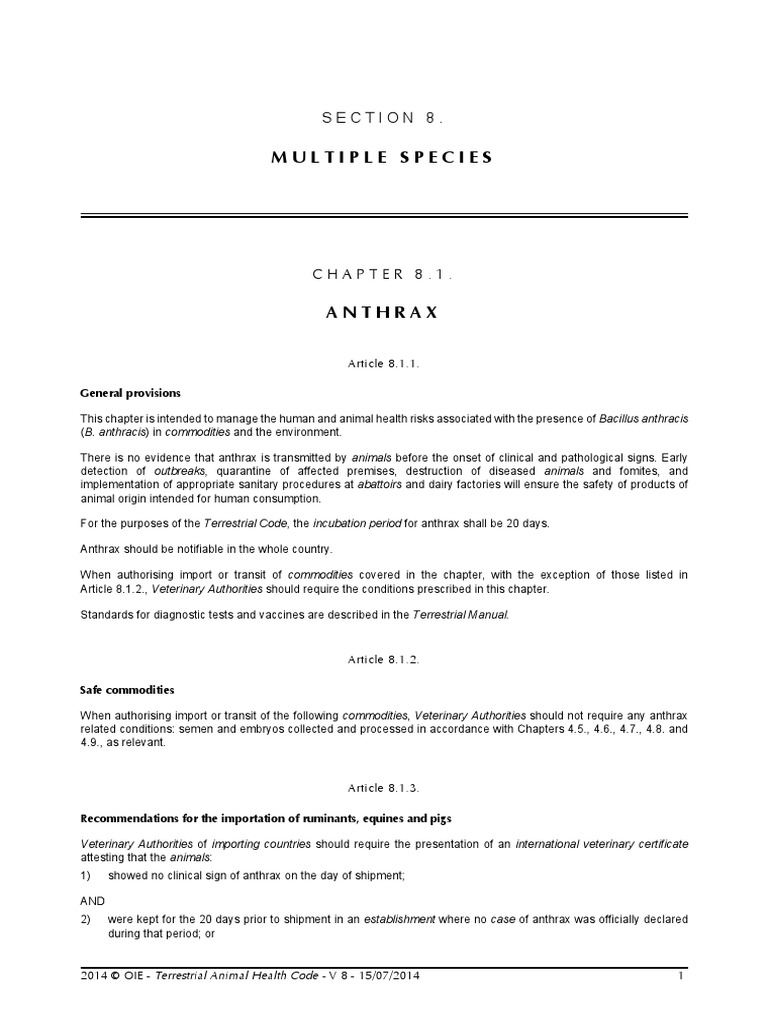 OIE - Terrestrial Animal Health Code - Version 8 - 2014 - Volume II ...