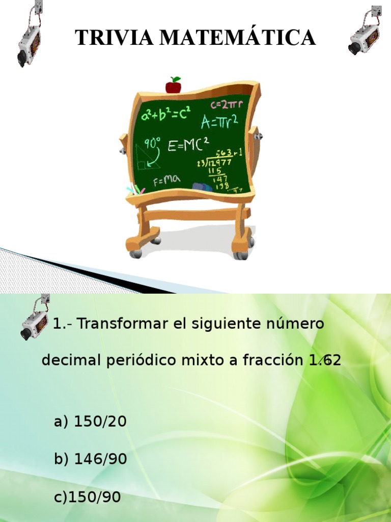 Trivia de Matemática | Teoría de los números | Fracción (Matemáticas)