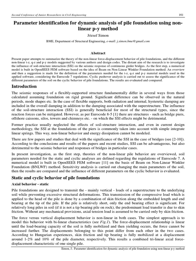P-Y Method | PDF | Deep Foundation | Continuum Mechanics