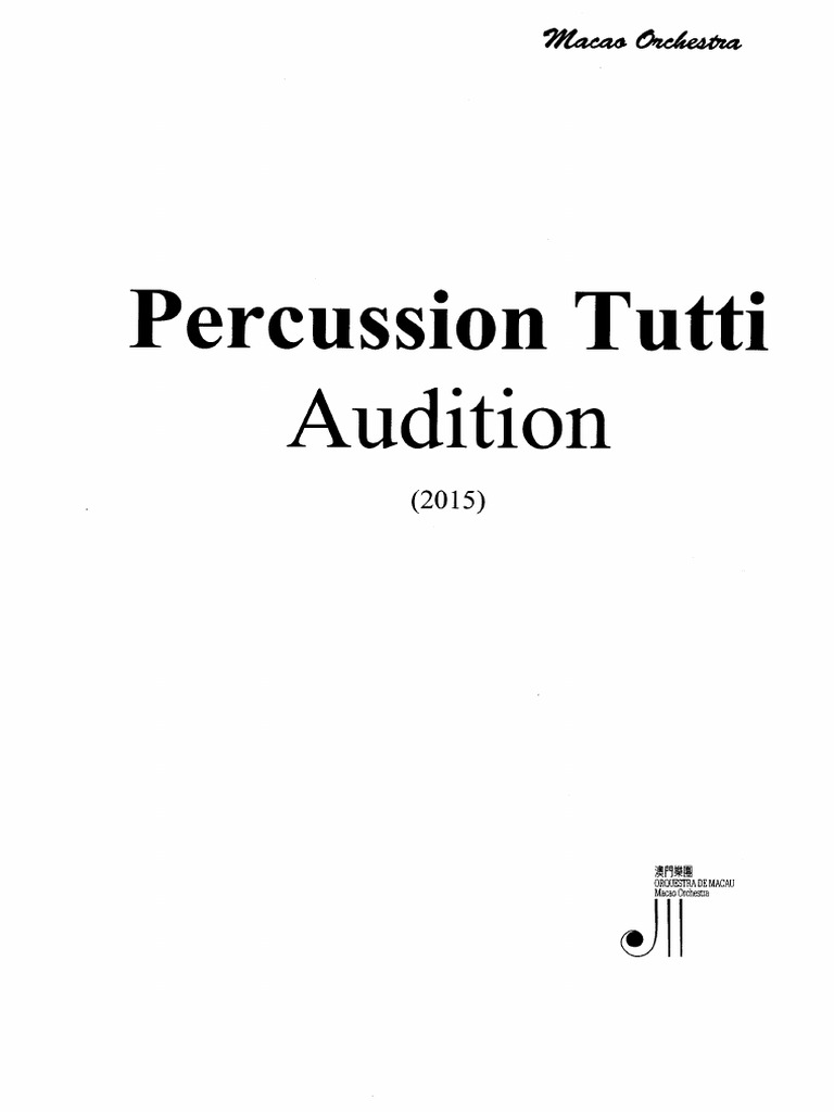 2015 Audition Percussion | PDF