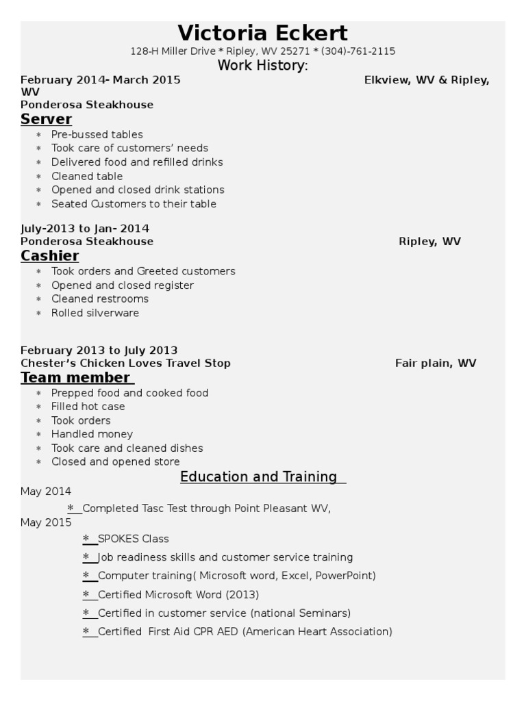Finished Resume (Victoria) | PDF | Career & Growth